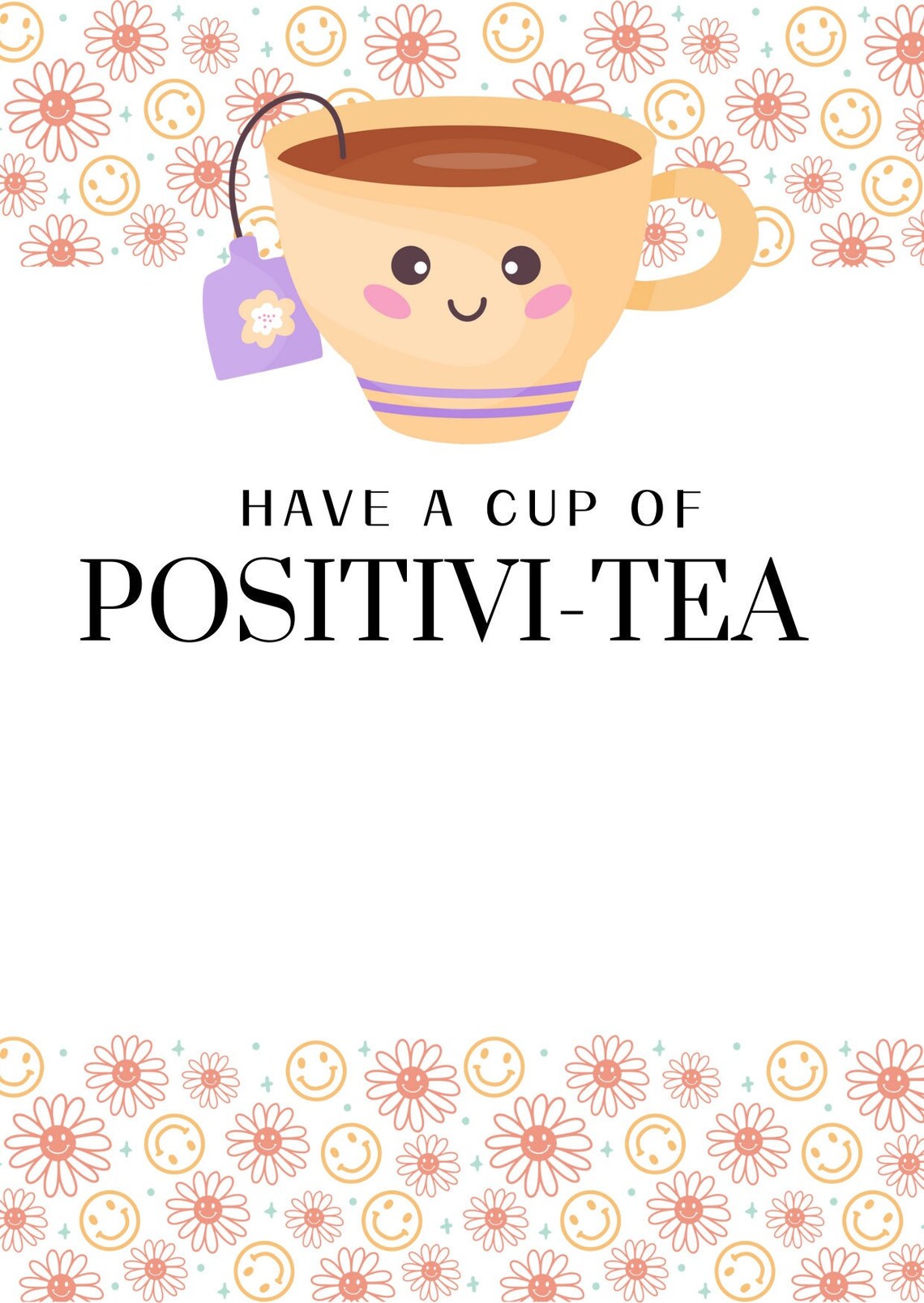 Positivi -tea Backing Cards, Have a Tea on Me, Tea Bag Backing Cards ...