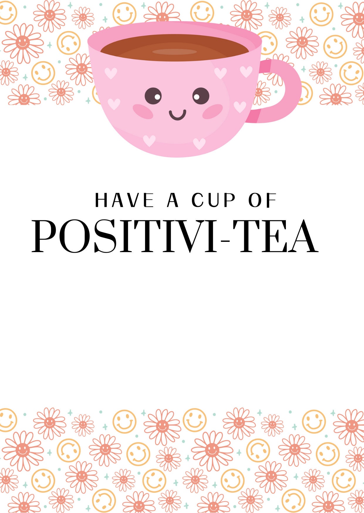 Positivi -tea Backing Cards, Have a Tea on Me, Tea Bag Backing Cards ...