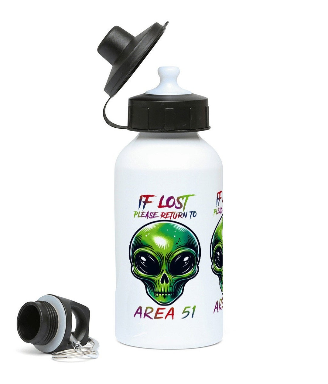 400ml Aluminium Drinks Bottle Water Bottle Alien Bottle Area 51 Drinks ...