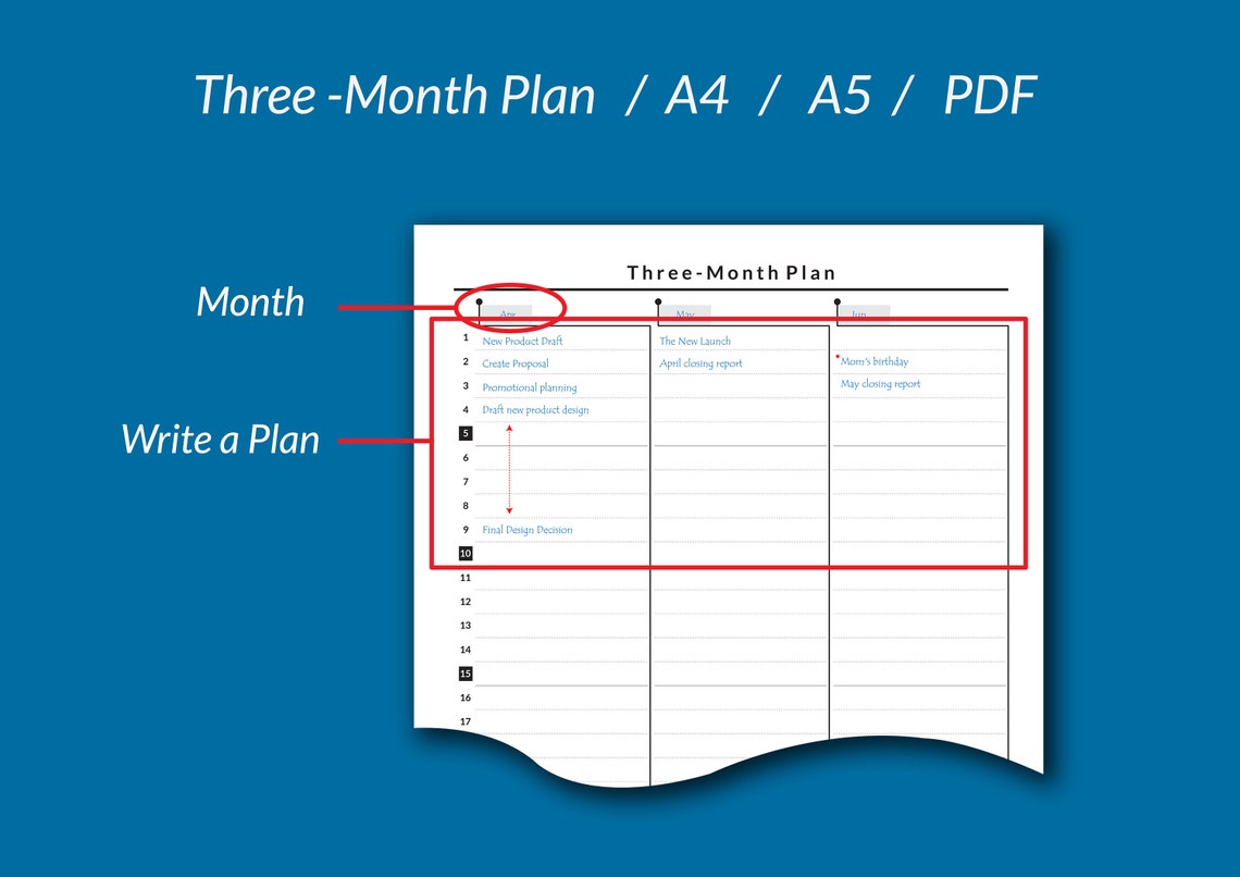 Three Month Planner Daily Planner Daily Schedule To Do Etsy three-month-planner-daily-planner-daily-schedule-to-do-etsy