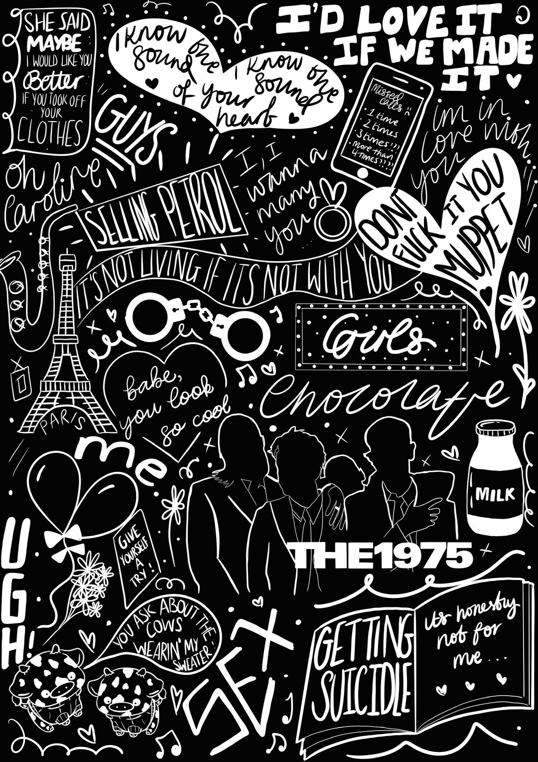 The 1975 Doodle Print - Etsy