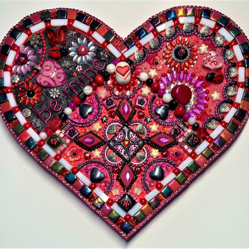 Mosaic Hearts - Etsy