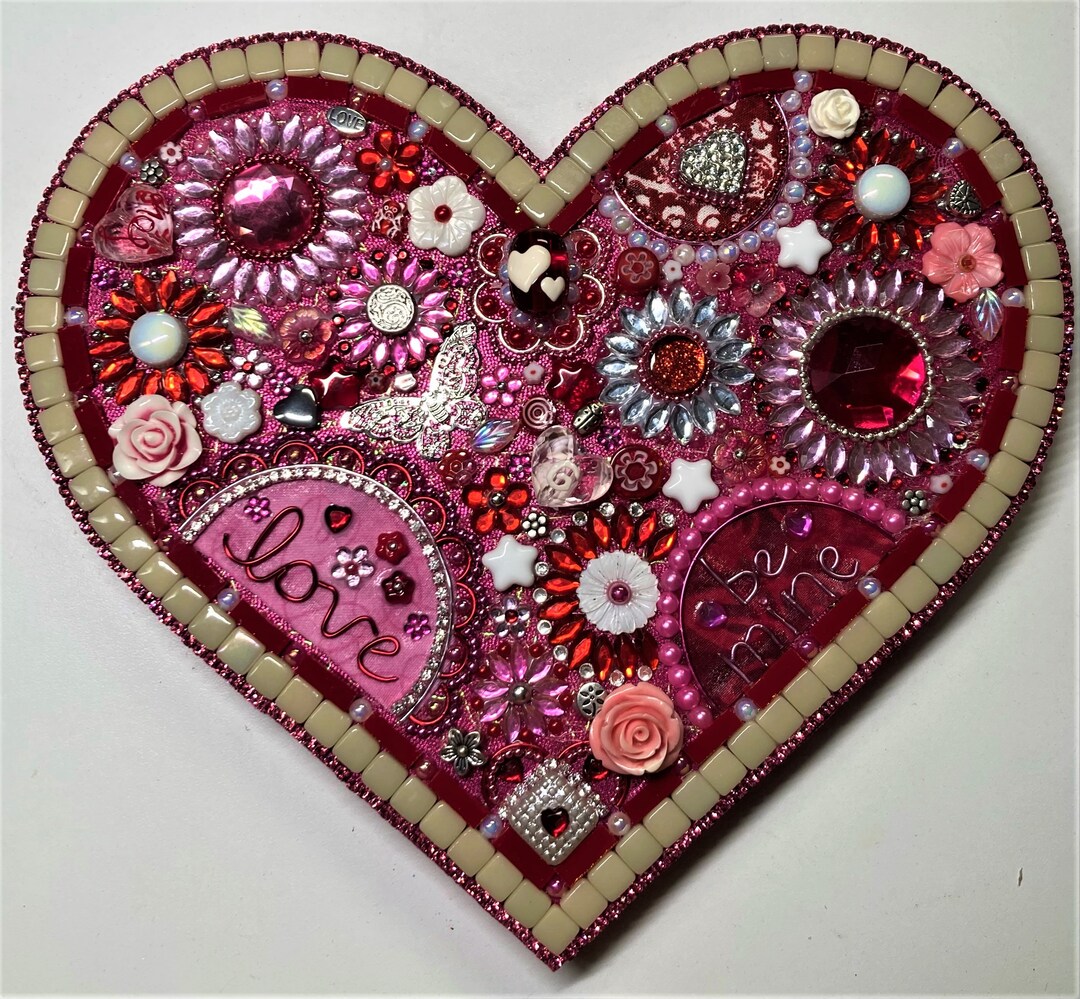 One-of-a-kind Handmade Mosaic Valentine's Day Heart - Etsy