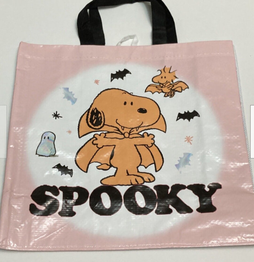 Tesco Peanuts Snoopy Tote Bag Spooky Woodstock Halloween Ghost - Etsy