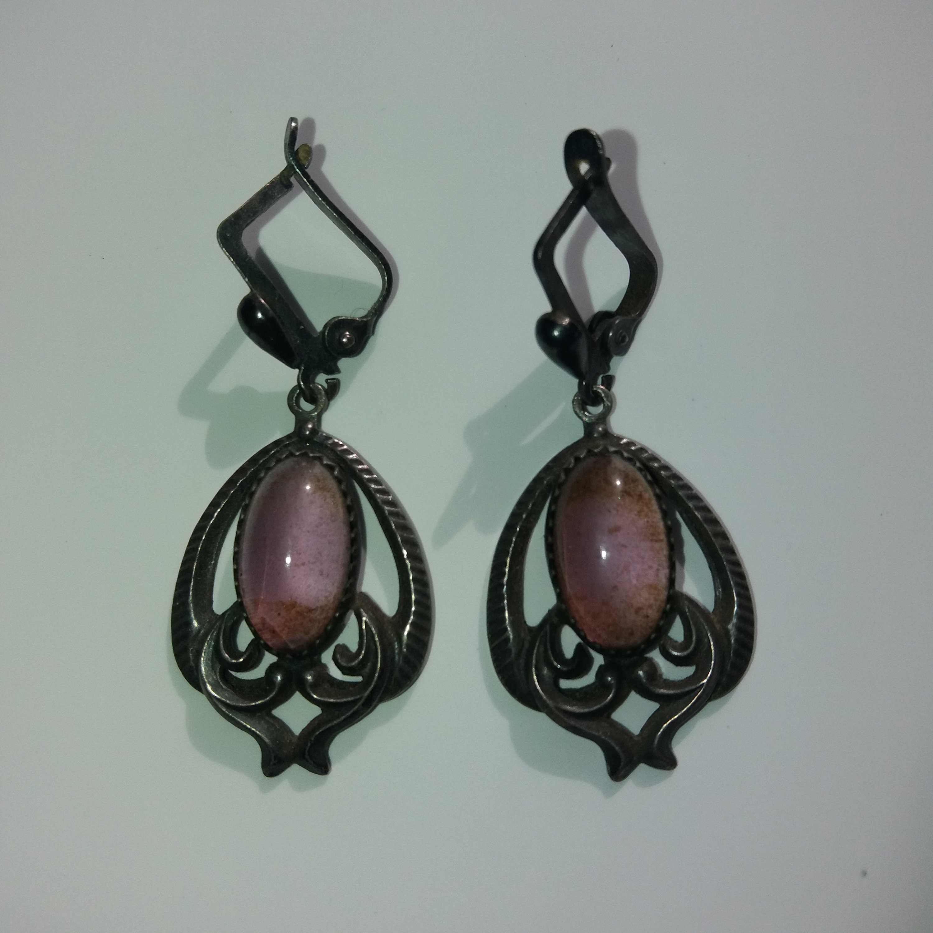 Old earrings. Vintage earrings. Big earrings. Earrings with a | Etsy