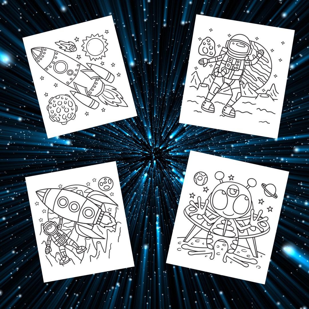 Space Colouring Sheets 20 Sheets Printable Pdf Download - Etsy