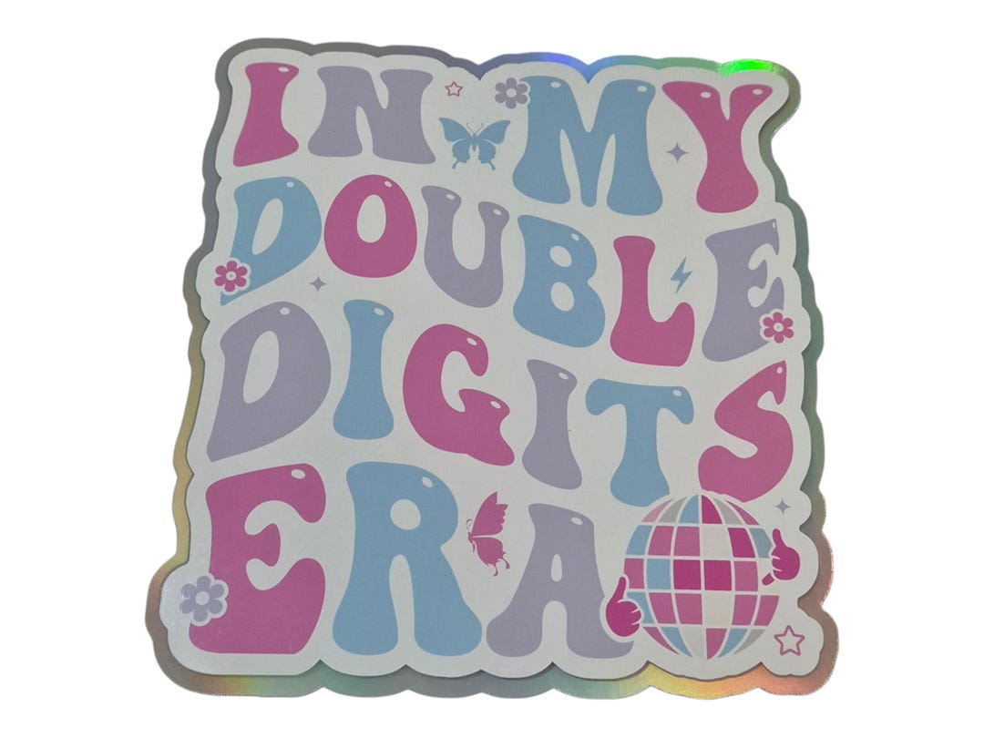 Double Digits Cake Topper Era Peace Pastel Cupcake Topper 10th Birthday ...