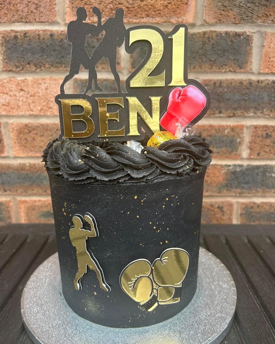 Boxing Cake Topper Personalised Boxing Boxer Fight Cake Topper Any Name ...