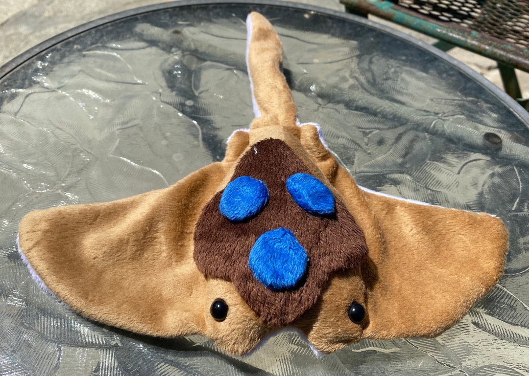 Blueberry Pancake Manta Ray Plush Stuffed Animal - Etsy