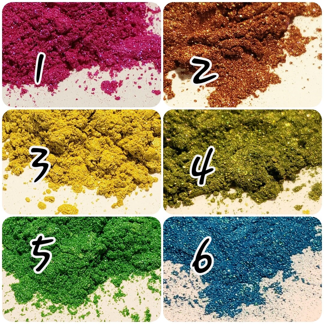 Mix and Match Mica Powder Set 6 Colors 30grams Pigmen - Etsy