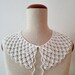Crochet White Lace Colar Necklace, Spiderweb Style Handmade Collar ...