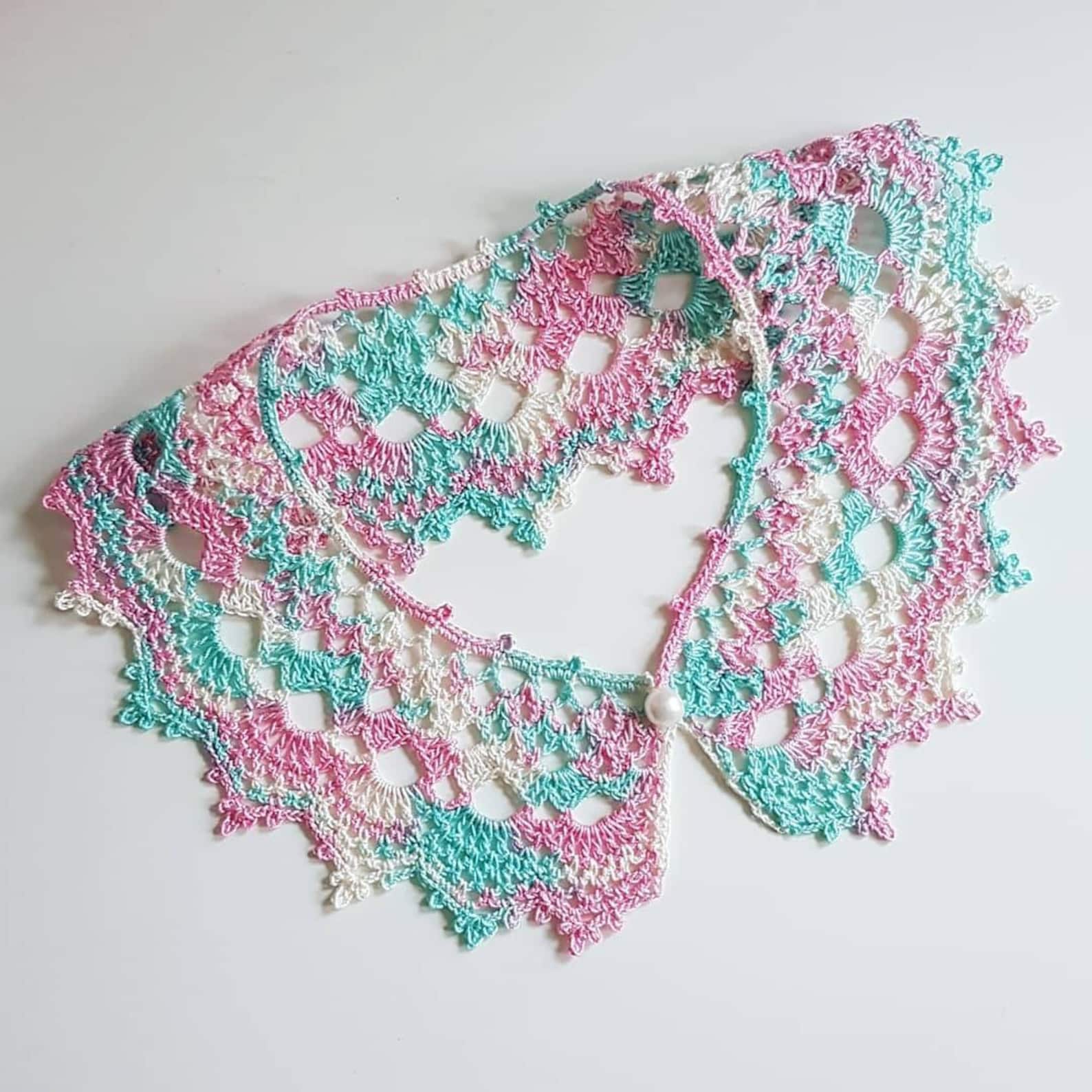 Handmade Crochet Baby Collar, Infant Girl Fashion Accessory, Peter Pan ...