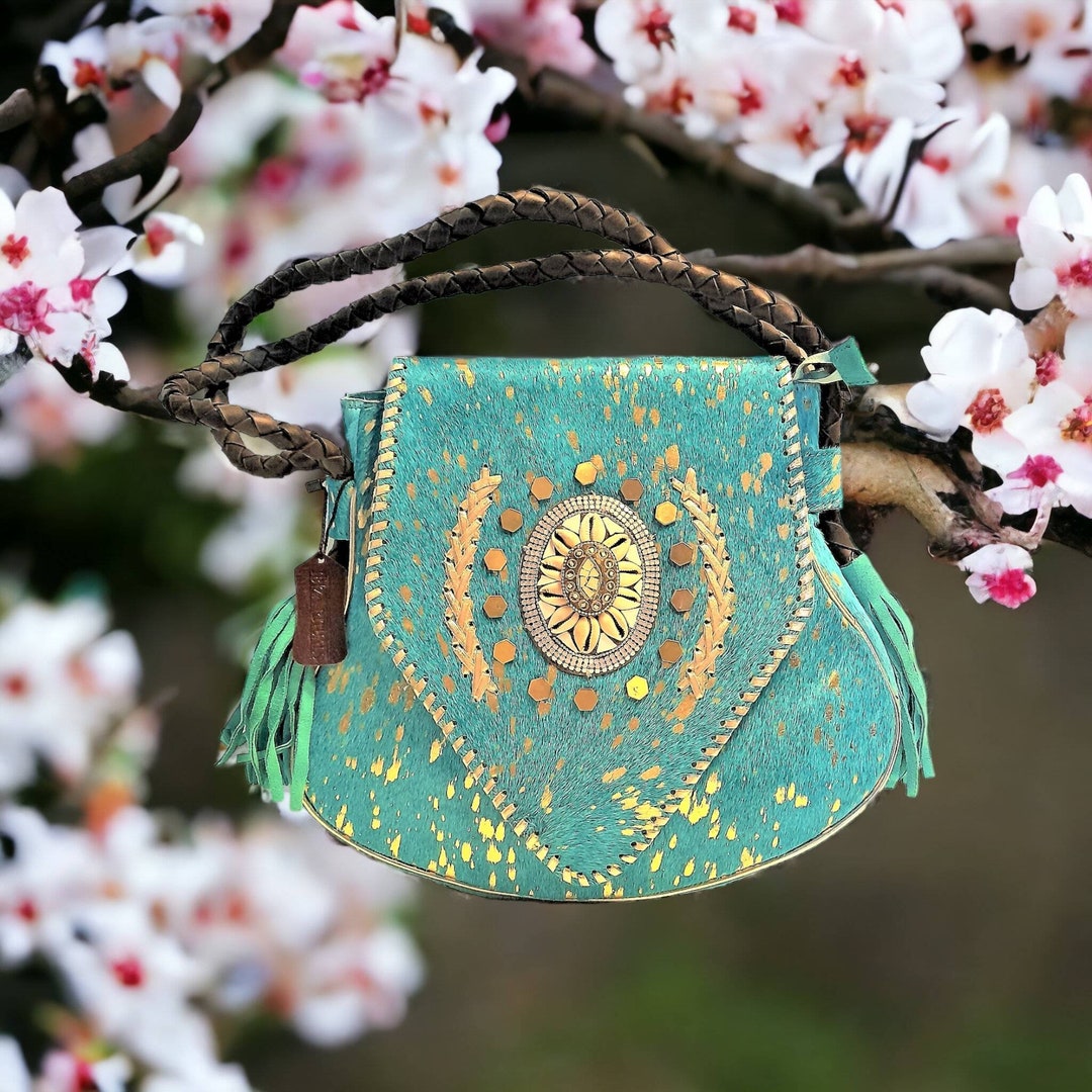 Bohemian Bag / Shoulder Bag Ibiza Style / Turquoise Bohemian - Etsy