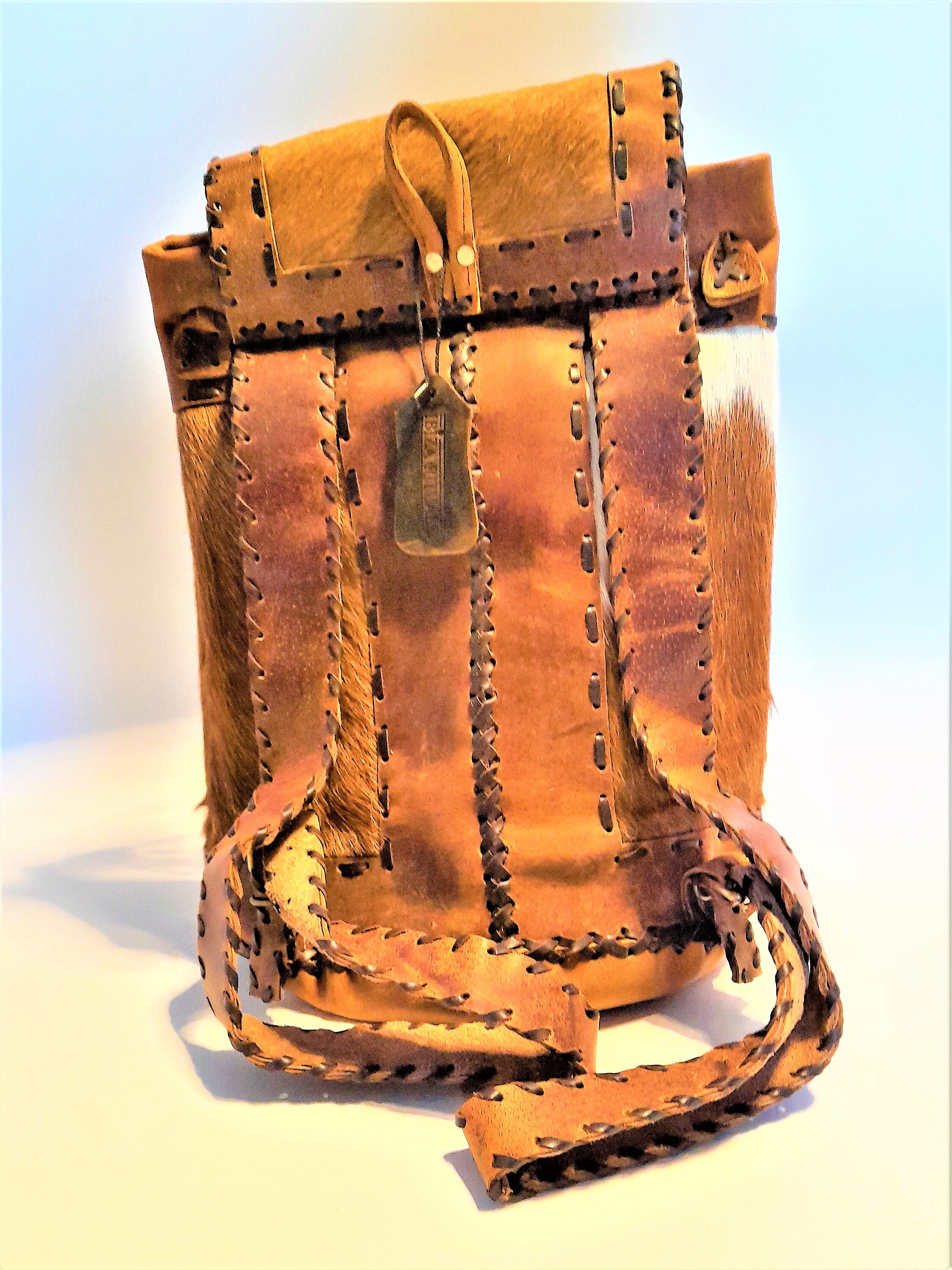 Backpack Leather and Cowhide / Backpack With Leather / Mochilla / Free ...