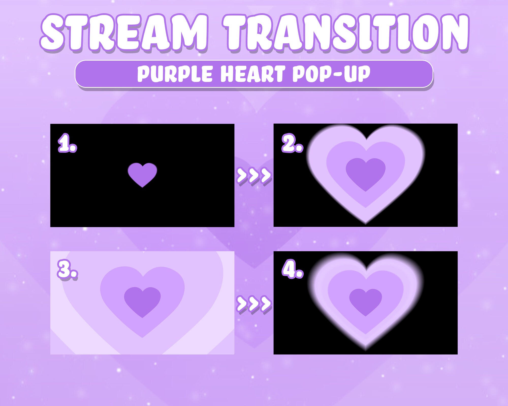 Twitch Stream Scene Stinger Transition, Purple Heart Stinger Twitch ...