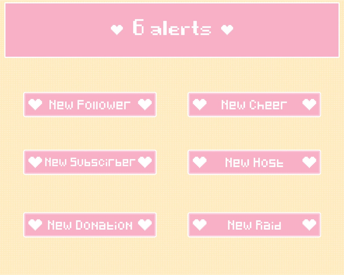 Twitch Overlay Animated Pastel Stream Overlay Package Twitch - Etsy