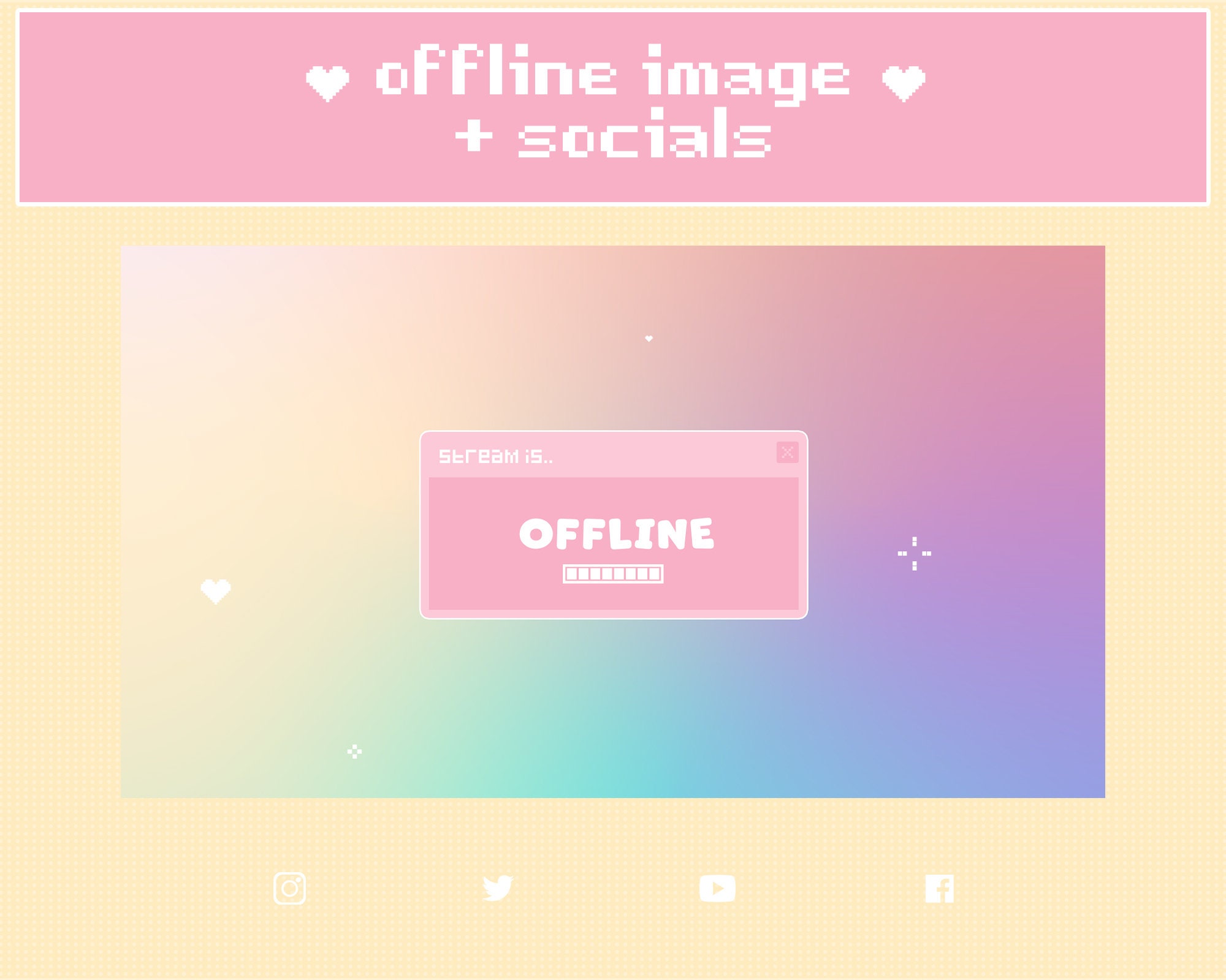 Twitch Overlay Animated Pastel Stream Overlay Package Twitch - Etsy