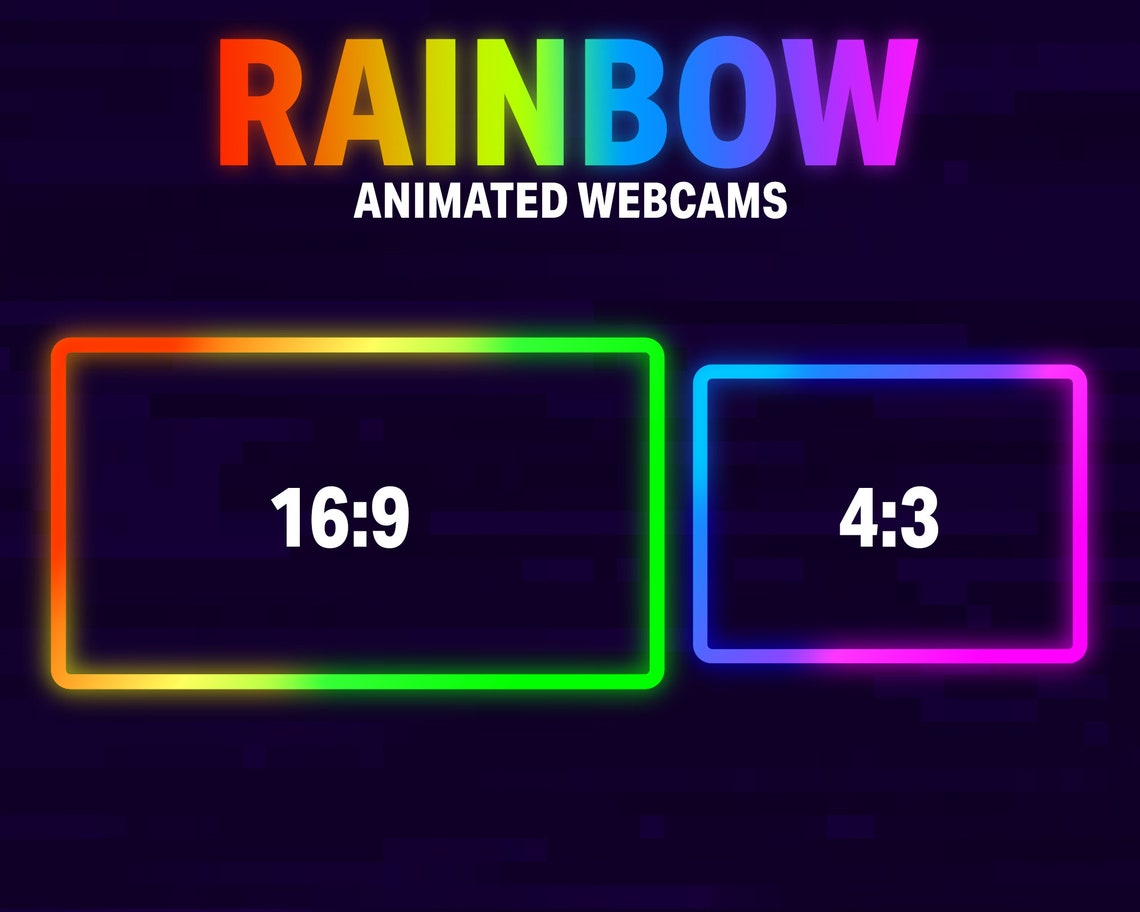 Animated Twitch Webcam, Twitch Webcam Frame, Animated Rainbow Twitch ...