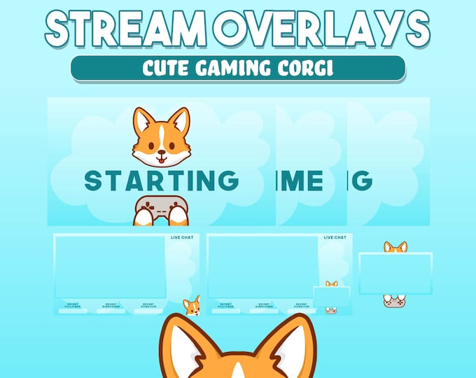 Animated Dog Lovers Puppy Setup Twitch Package, Cute Twitch Overlay ...