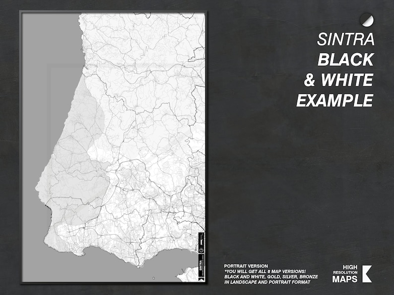 Sintra Printable Map Sintra Map PNG Download Sintra Map for | Etsy ...