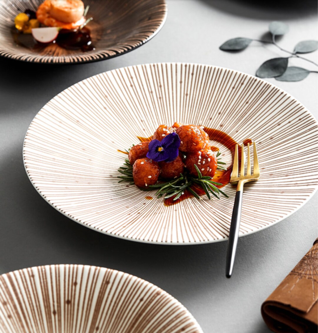 Kyoto Ceramic Plates Dinnerware Pasta Plate Japan Handmade Clay ...