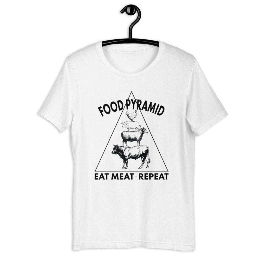 Food Pyramid Eat Meat Repeat Short-sleeve Unisex T-shirt - Etsy