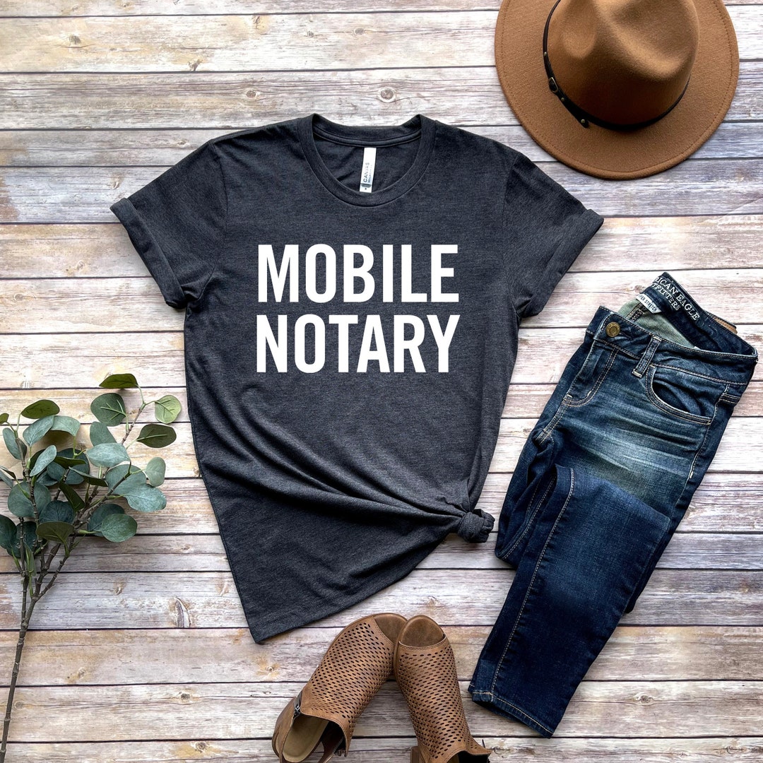 Mobile Notary Shirt, Notary Public Gift, Notary Gift, Notary Lover ...