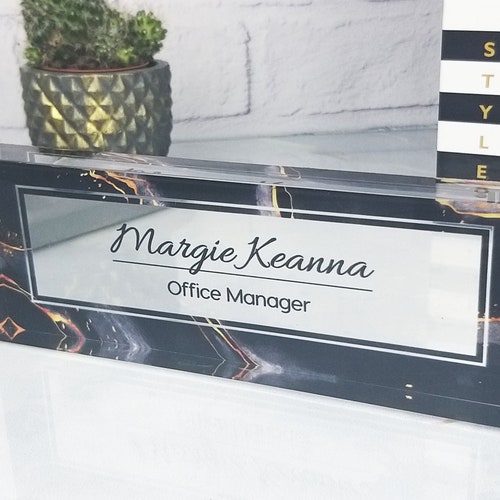 Personalized Name Plate for Desk Custom Office Decor Work - Etsy