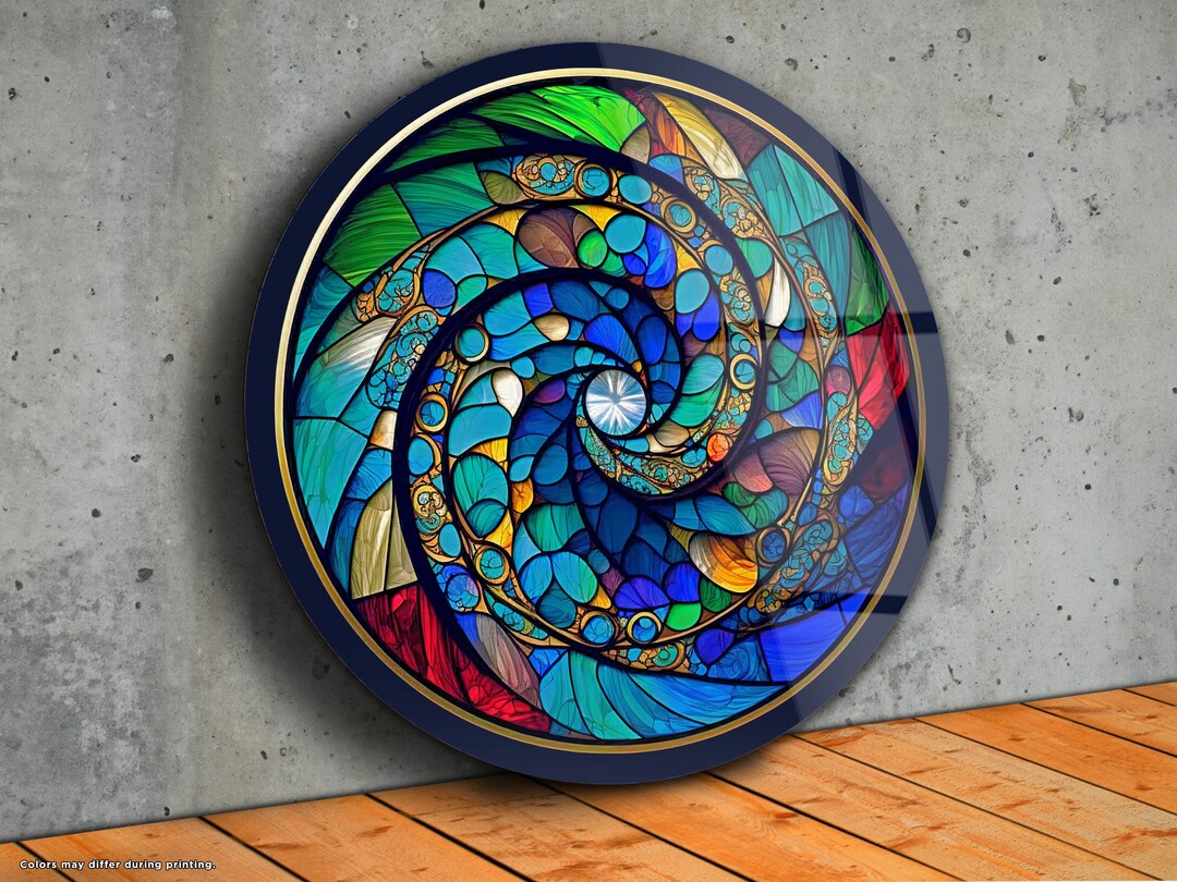 Fractal Wall Art-stained Glass Wall Hangings-stain Glass Wall Art ...