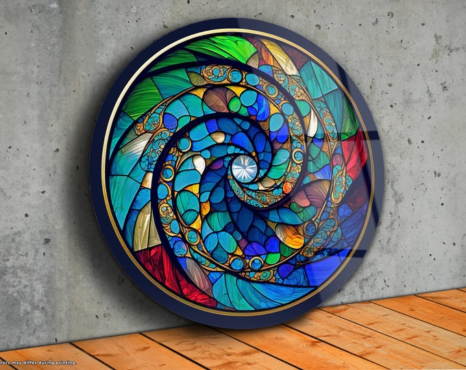 Fractal Wall Art-stained Glass Wall Hangings-stain Glass Wall Art ...