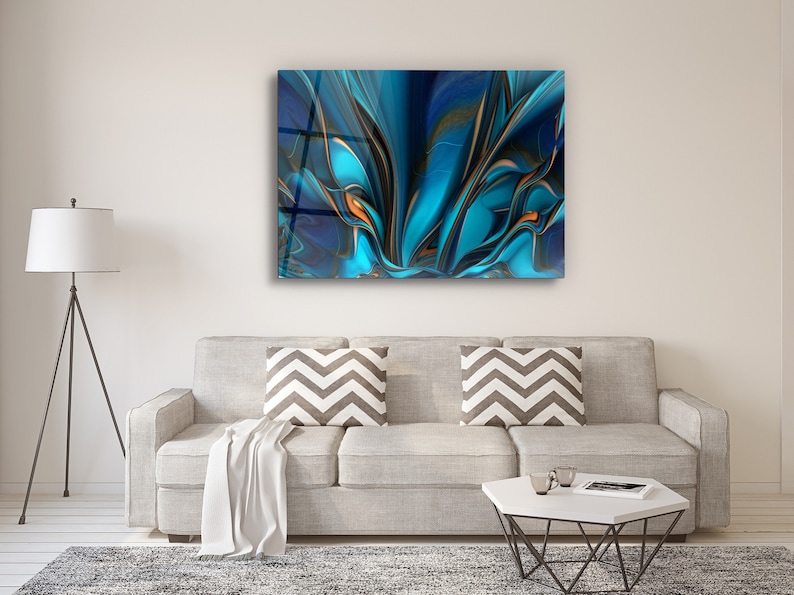 Abstract Glass Art Glass Printing Art Durable Glass Panel Etsy 