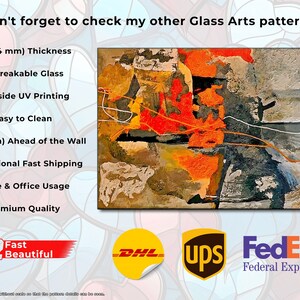 Tempered Glass Art-abstract Wall Art-glass Wall Art Decor-glass ...
