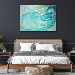 Alcohol Ink Wall Art, Abstract Alcohol Ink Art, Watercolor Artwork ...