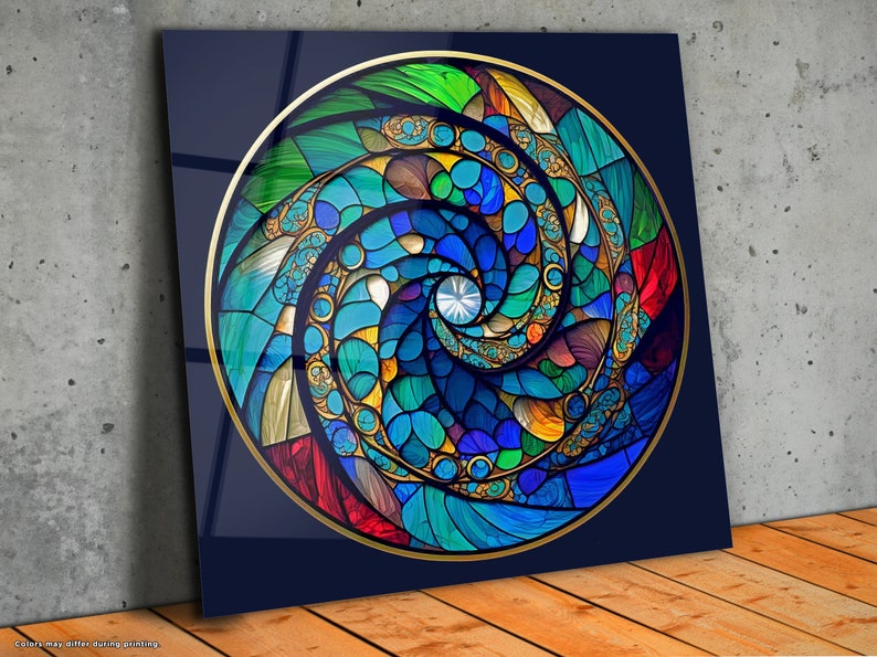Fractal Wall Art-stained Glass Wall Hangings-stain Glass Wall Art ...