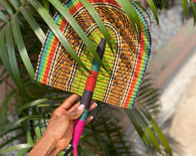 Straw Fan - Etsy UK