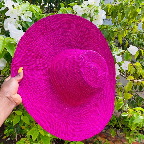 Pink Straw Hat - Etsy