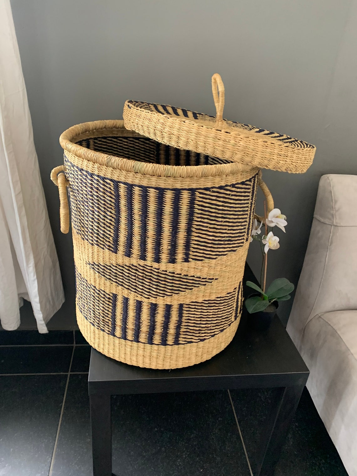 Woven Laundry Basket African Storage Basket Woven Hamper | Etsy