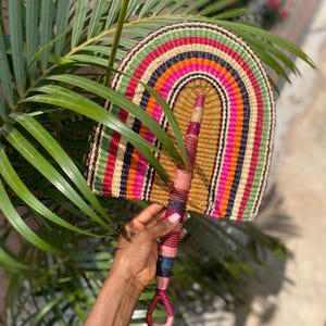 African Hand Fan, Wall Hanging Woven Fan, Woven Hand Fan, Wedding Fans ...