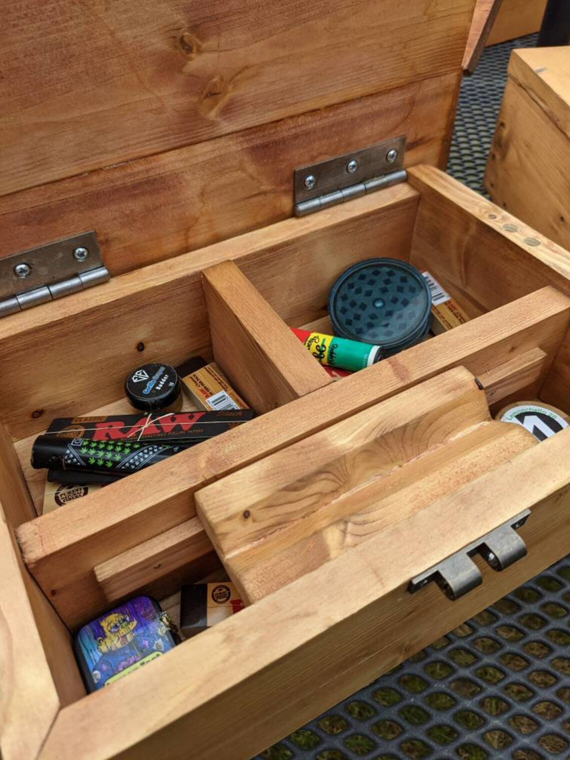 Rustic Stash Box With Roll Tray Unique Rolling Pot Stash Pot - Etsy