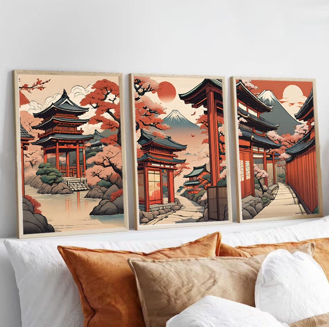 Japanese Set of 3 Prints PRINTABLE Art, Japanese Gallery Wall Art ...