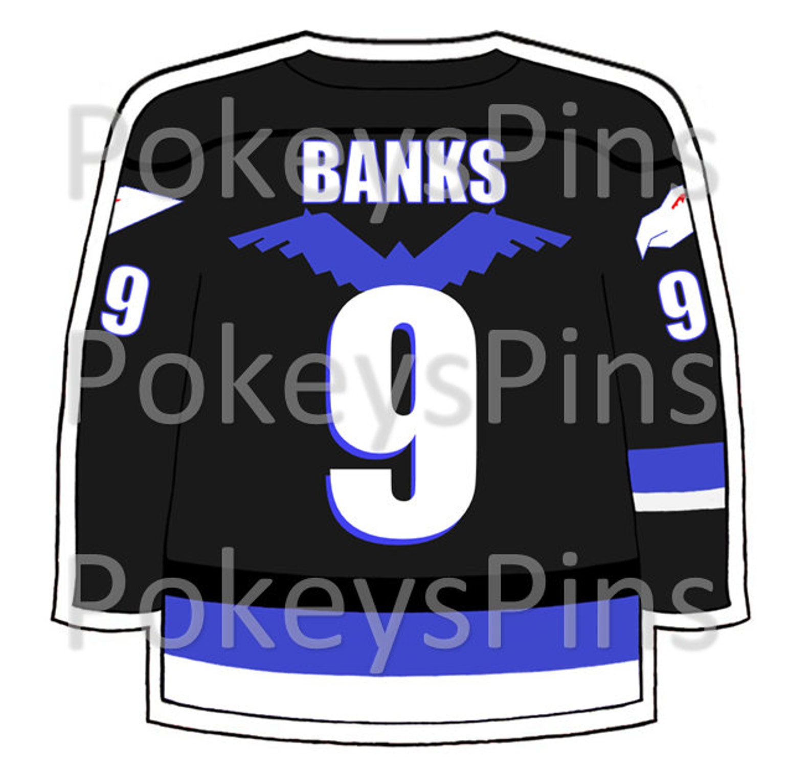 Mighty Ducks Hawks District 6 Jersey Sticker | Etsy