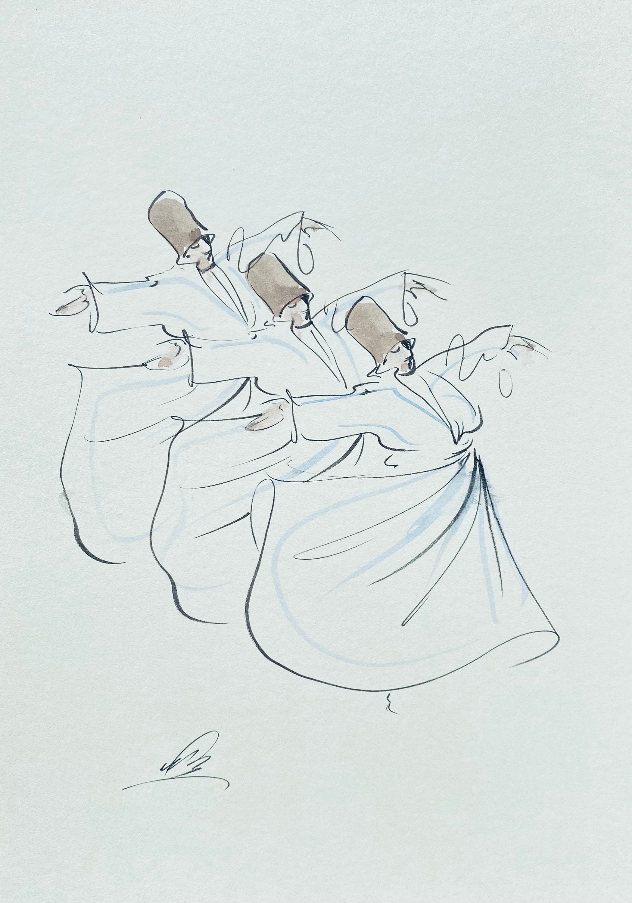 Handmade Whirling Dervish Art: Sufi Mystic Painting, Wall Decor - Etsy