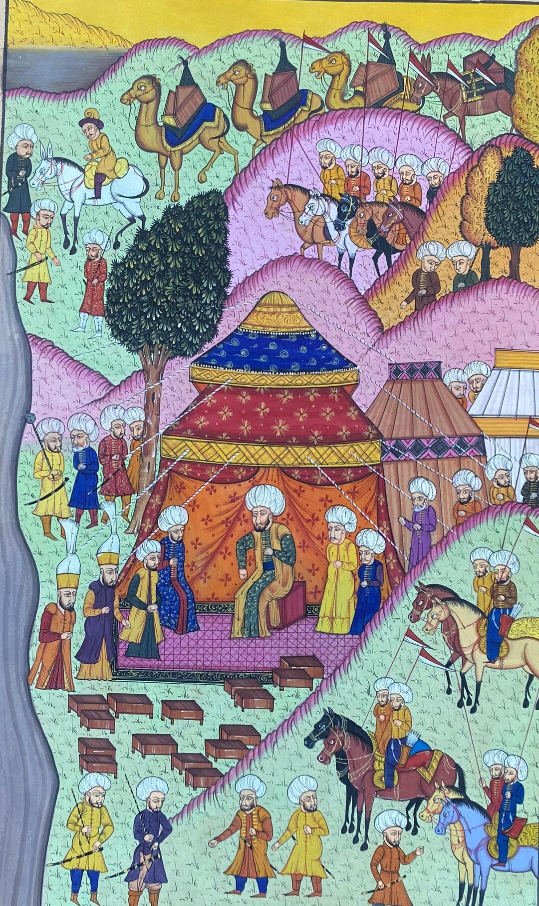 Handmade Ottoman Miniature Painting / Preparations of Campaign - Etsy