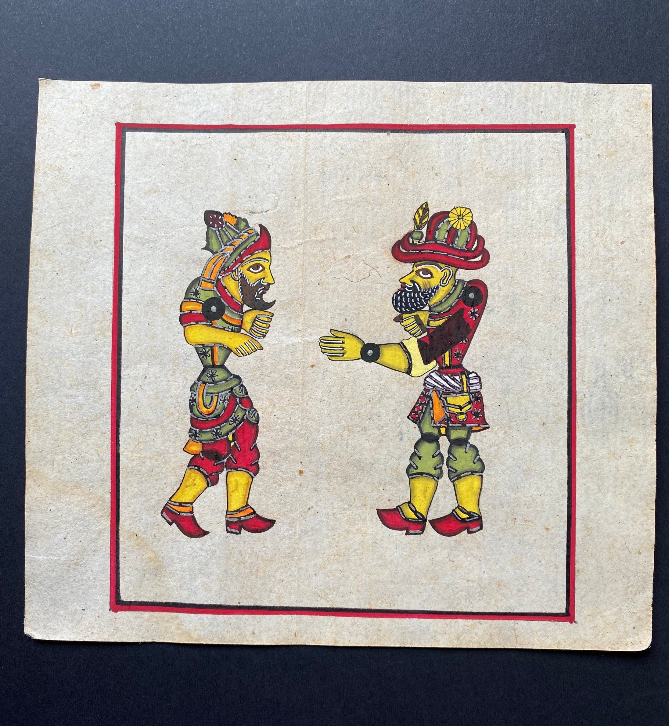 Handmade Ottoman Miniature Painting /karagöz Ve Hacıvat / Shadow ...