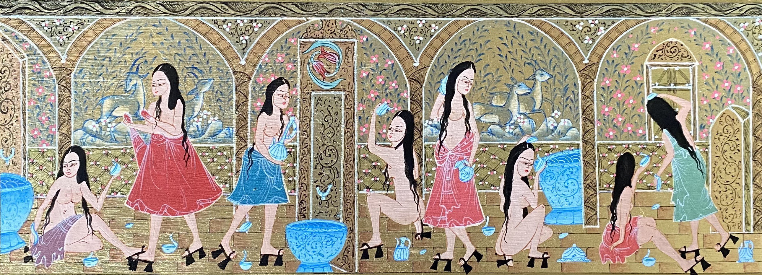 Handmade Ottoman Miniature Painting /A Scene From Traditional Turkish ...