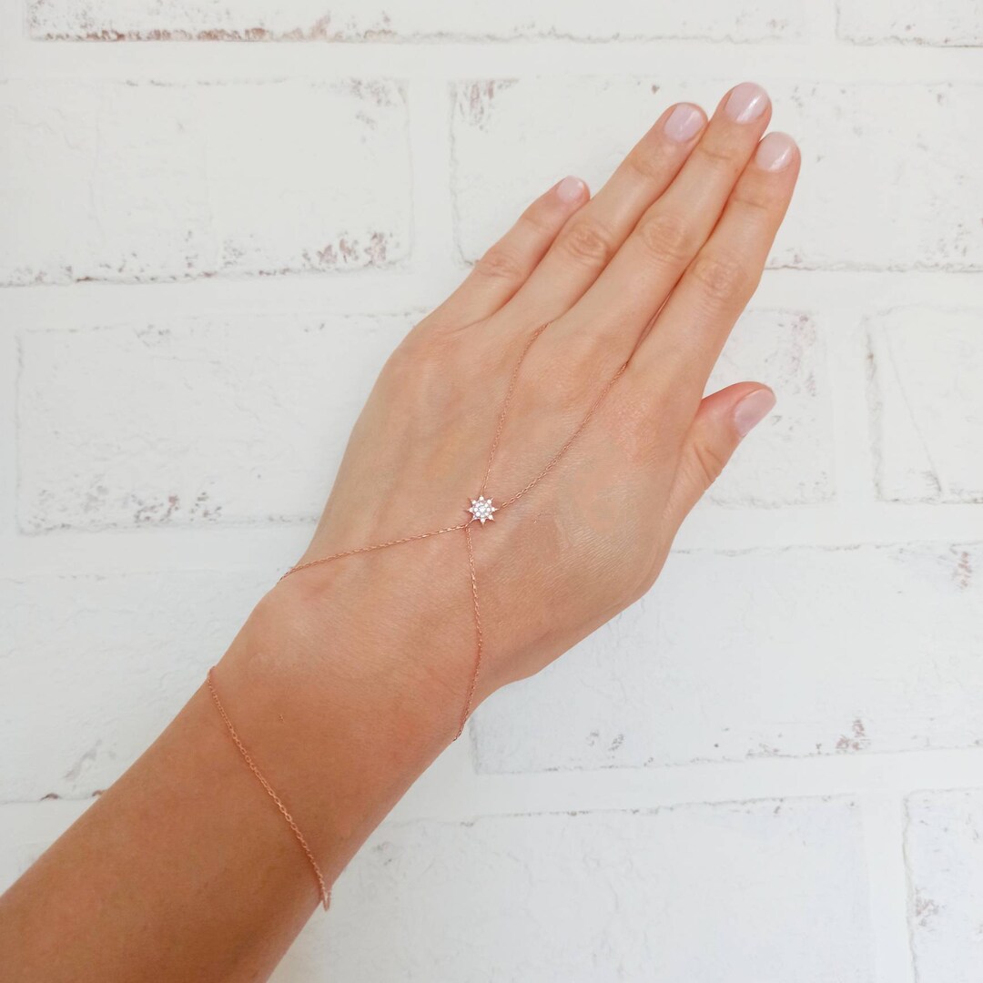 North Star Bracelet/ring Bracelet/wrist Finger Bracelet/bracelet Femme ...