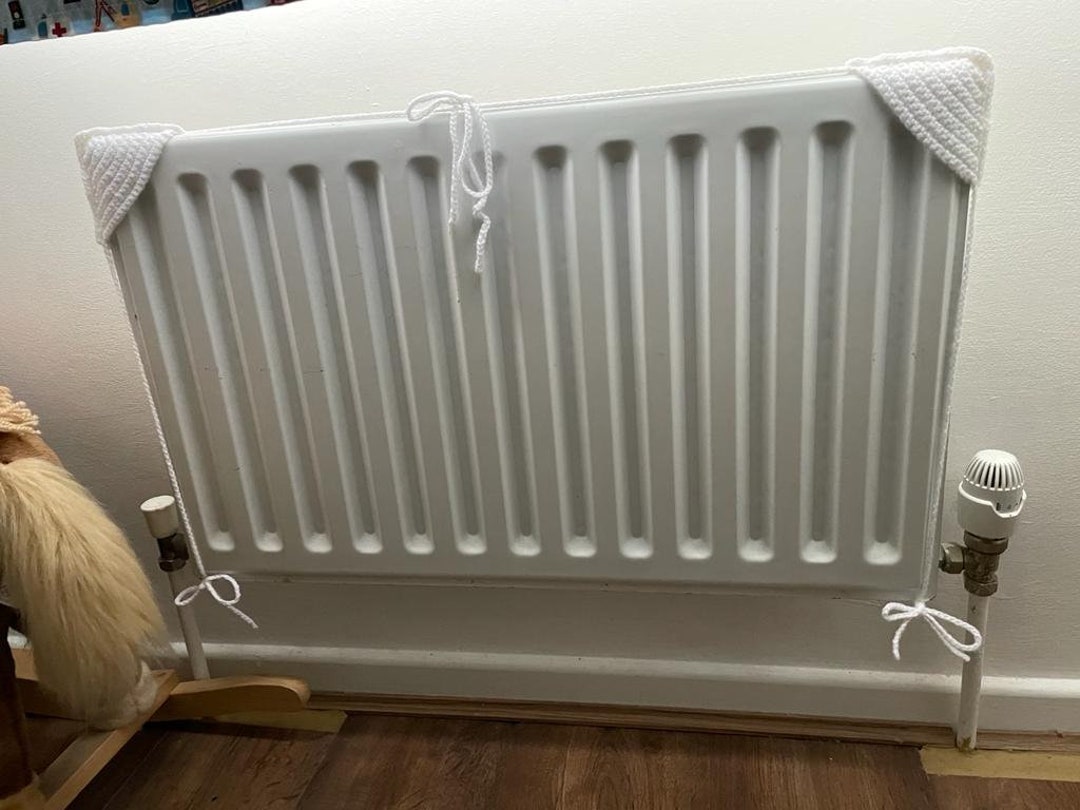 Radiator Corner Cover for Baby Safety White Crochet Soft Corner ...