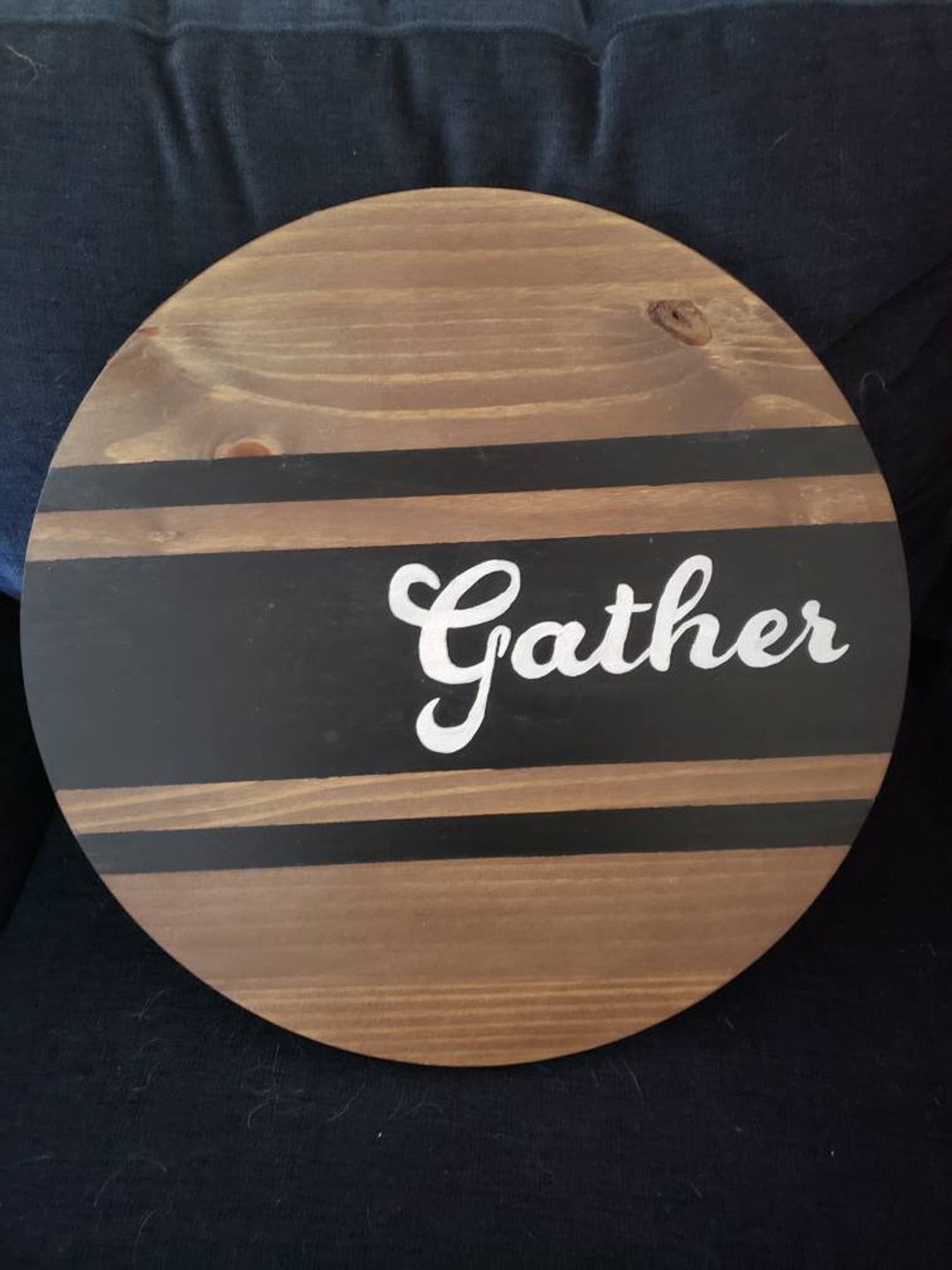 Wooden gather Lazy Susan, Dining or Kitchen Thanksgiving or Year Around ...