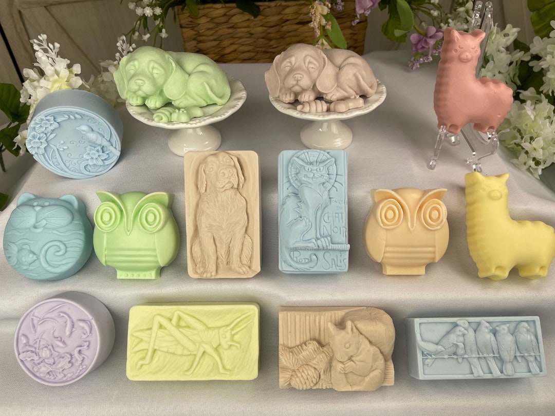 Unique Animal Shaped Goat’s Milk Soaps - Cats, Dogs, Birds, Owls, Llama ...