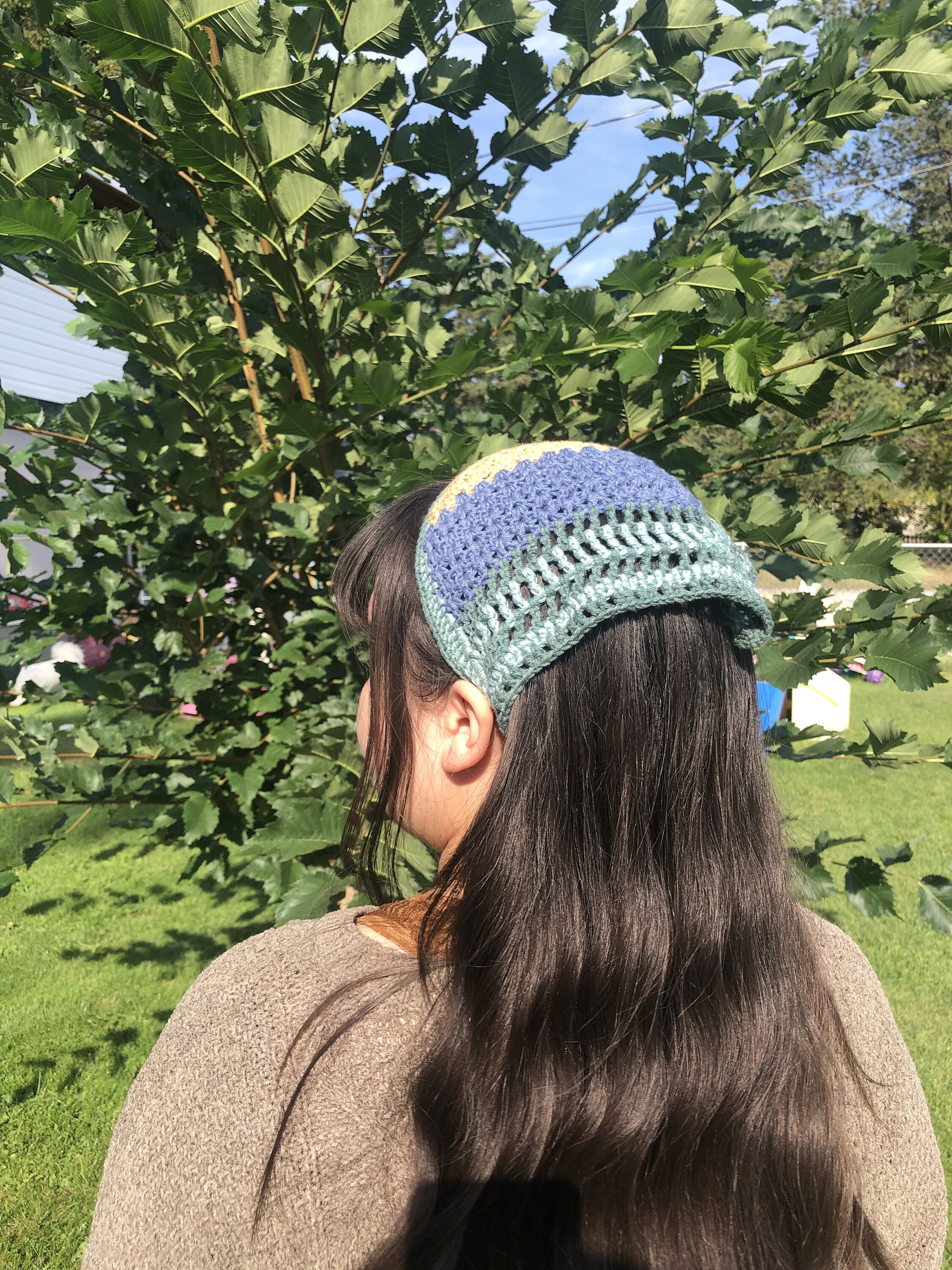 Handmade Crochet Cottagecore Sunset Bandana Accessory - Etsy